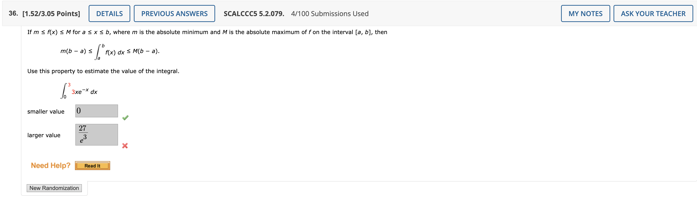 Solved \\[ m(b-a) \\leq \\int_{a}^{b} f(x) d x \\leq M(b-a) | Chegg.com