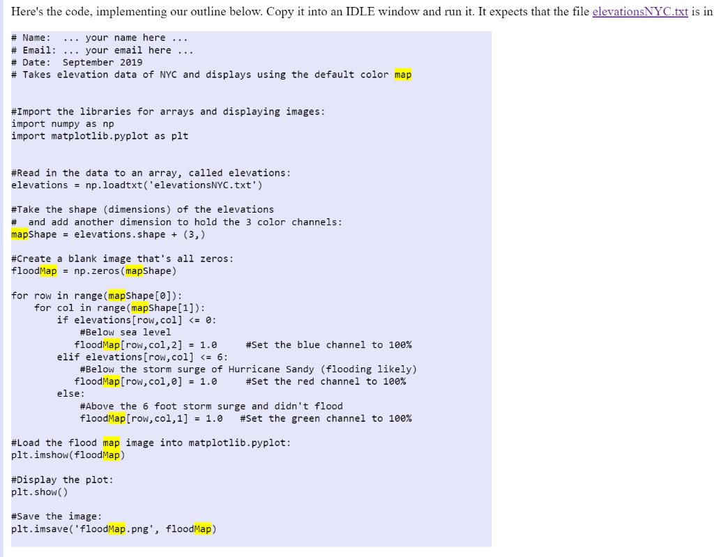 Modily the map-mapking program from Lab 3 to create a | Chegg.com