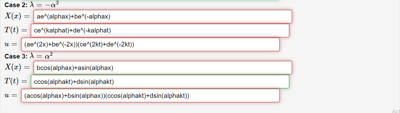Solved (2 points) is typed as lambda, a as alpha. The PDE | Chegg.com