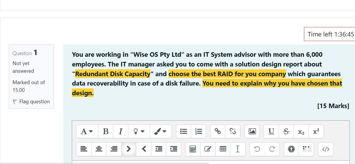 Solved You are working in “Wise OS Pty Ltd” as an IT | Chegg.com