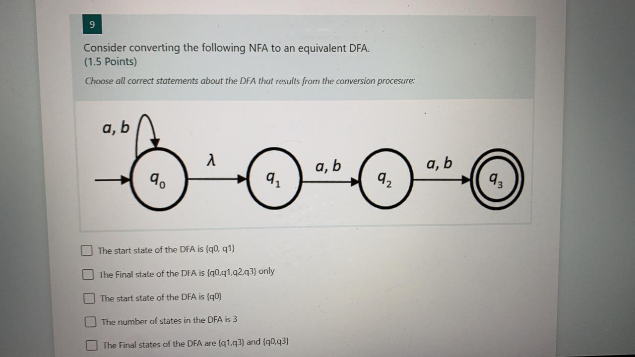 Solved Consider converting the following NFA to an | Chegg.com