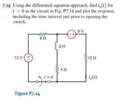 Solved 7.14 Using the differential equation approach, find | Chegg.com