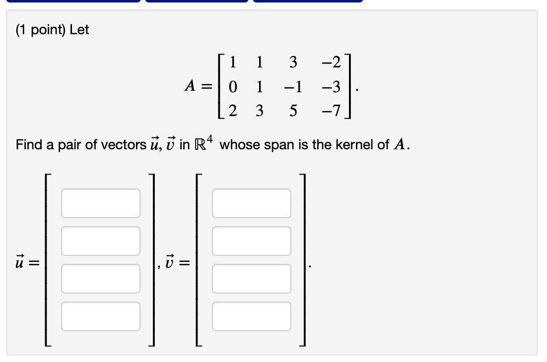 Solved (1 point) Let | Chegg.com