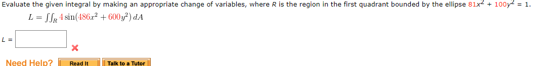 Solved Evaluate the given integral by making an appropriate | Chegg.com
