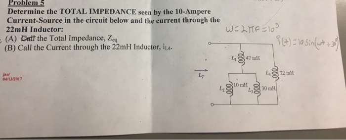 Solved A) calculate the total impedance, Zeq B) | Chegg.com