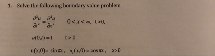 Solved 1. Solve the following boundary value problem lu | Chegg.com