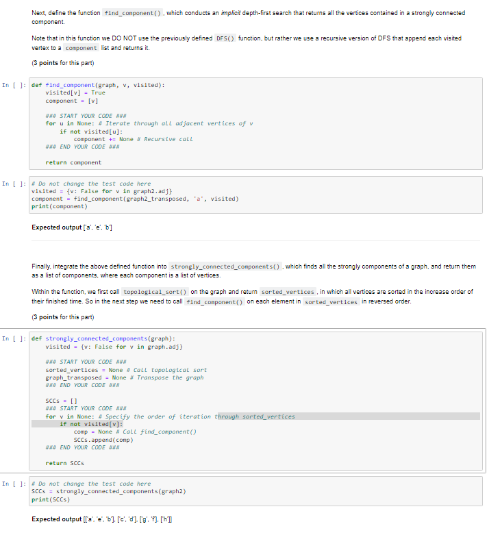 Next, define the function find_component(), which | Chegg.com