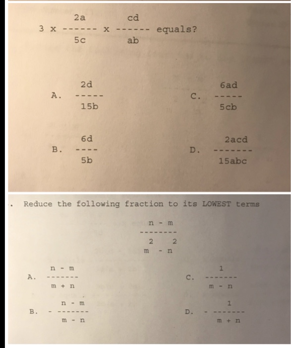 Solved 2 a cd 3xequals? 5c ab 2d 6ad 15b 5cb 6d 2acd 5b | Chegg.com