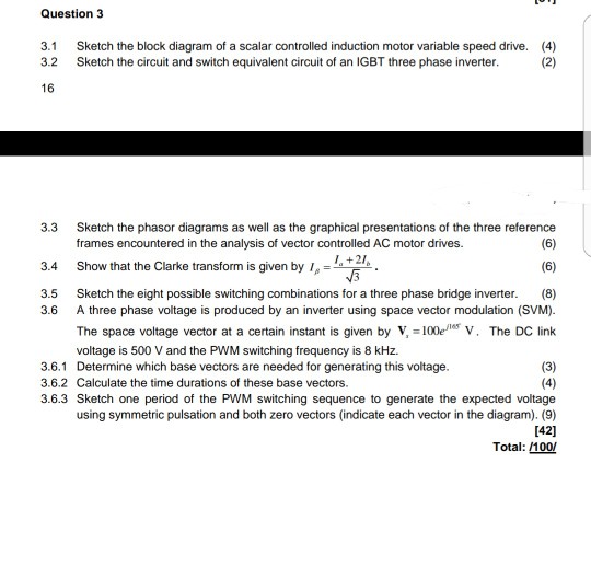 Solved Question 3 3.1 3.2 Sketch the block diagram of a | Chegg.com