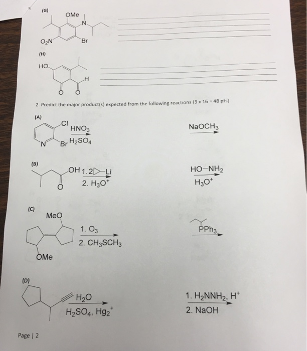 Solved OMe O2N Br edict the major product(s) expected from | Chegg.com