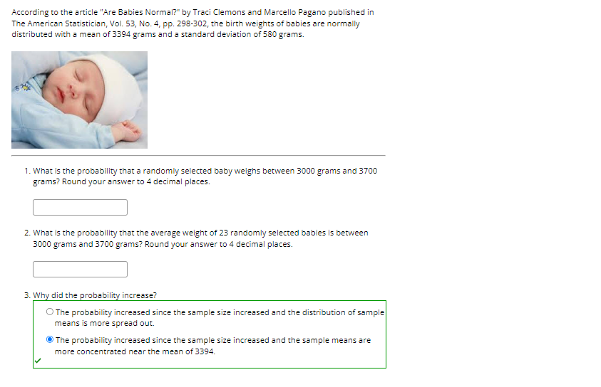 Solved According to the article "Are Babies Normal?" by | Chegg.com
