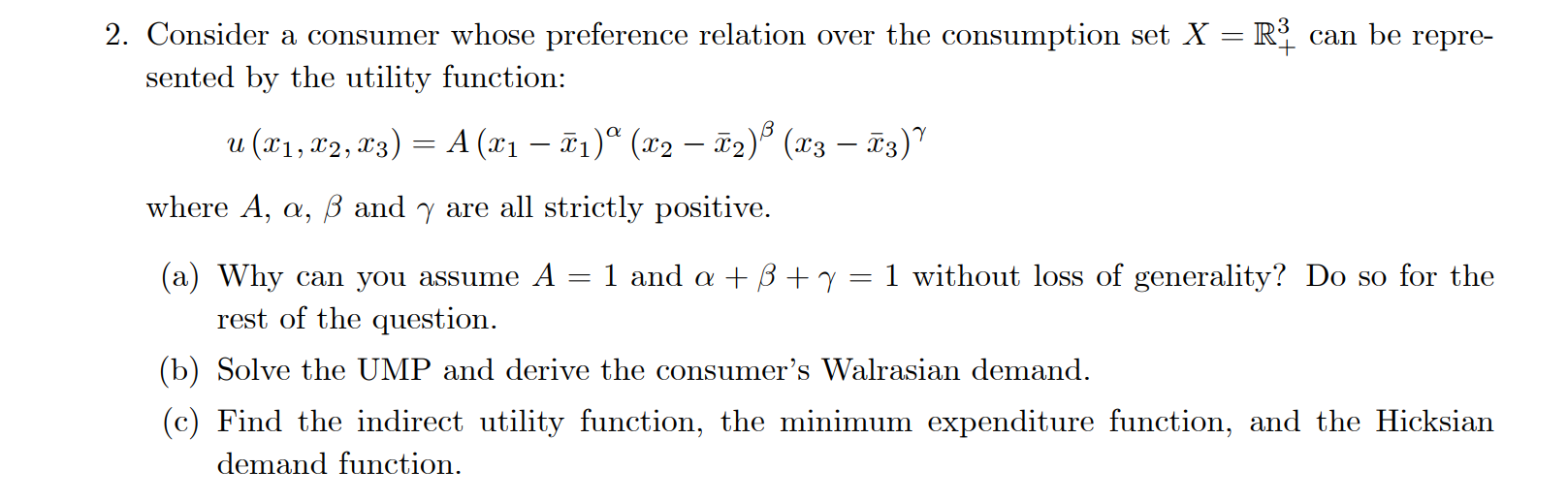 Solved 2. Consider a consumer whose preference relation over | Chegg.com
