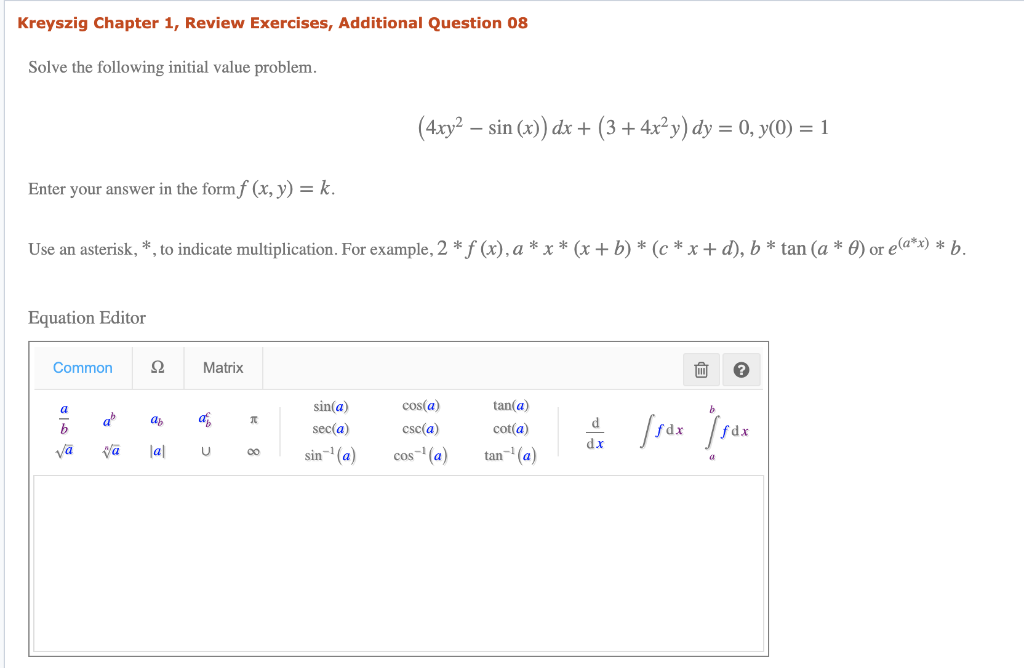 Solved Kreyszig Chapter 1, Review Exercises, Additional | Chegg.com