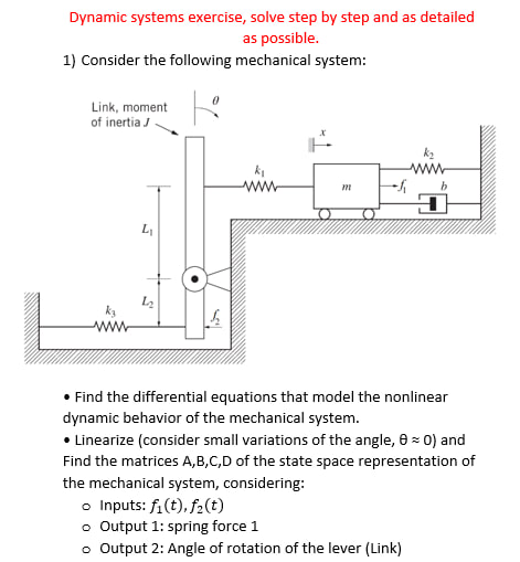 Solved Dynamic systems exercise, solve step by step and as | Chegg.com