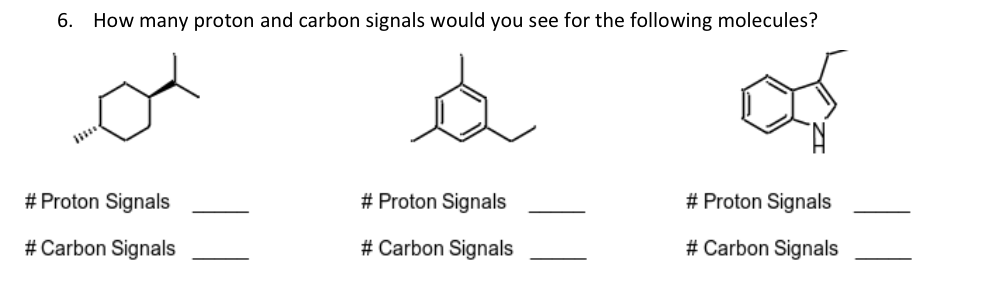 Solved How many proton and carbon signals would you see for | Chegg.com