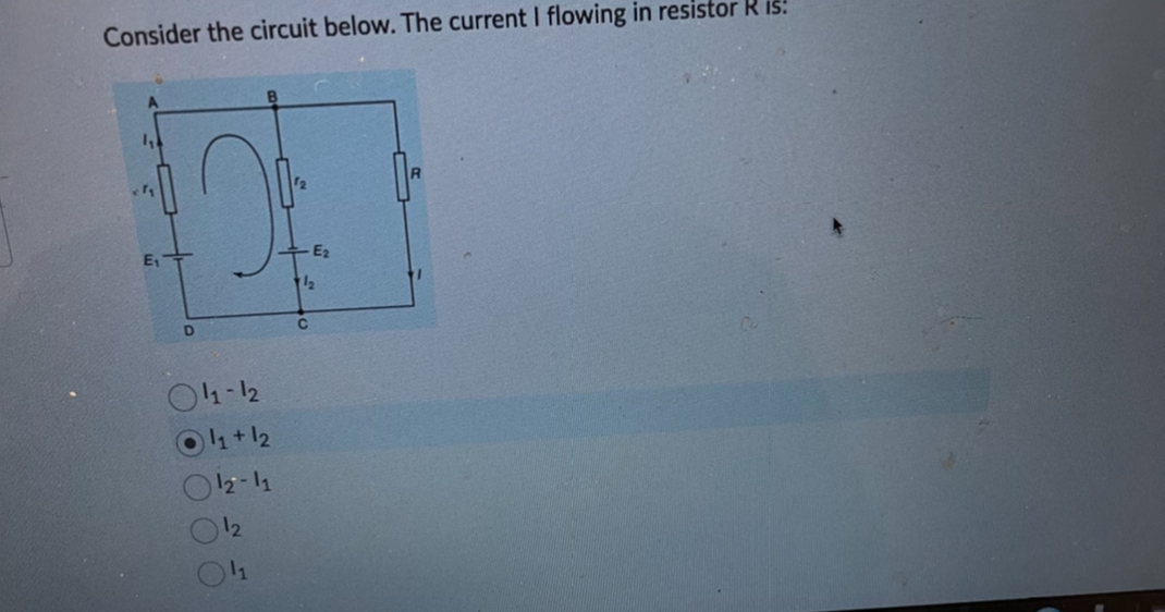 Solved Consider the circuit below. The current I flowing in | Chegg.com