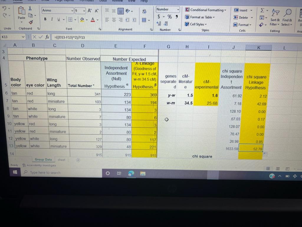 and lab on genetic mapping, and fill out the Excel | Chegg.com