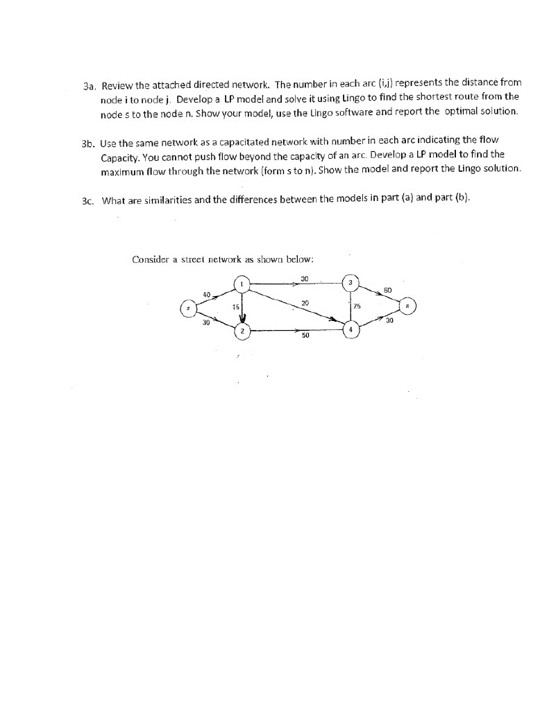 3a. Review the attached directed network. The number | Chegg.com