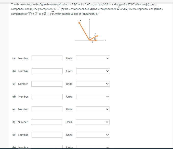 Solved solve a-h, make answers clear with units and show any | Chegg.com