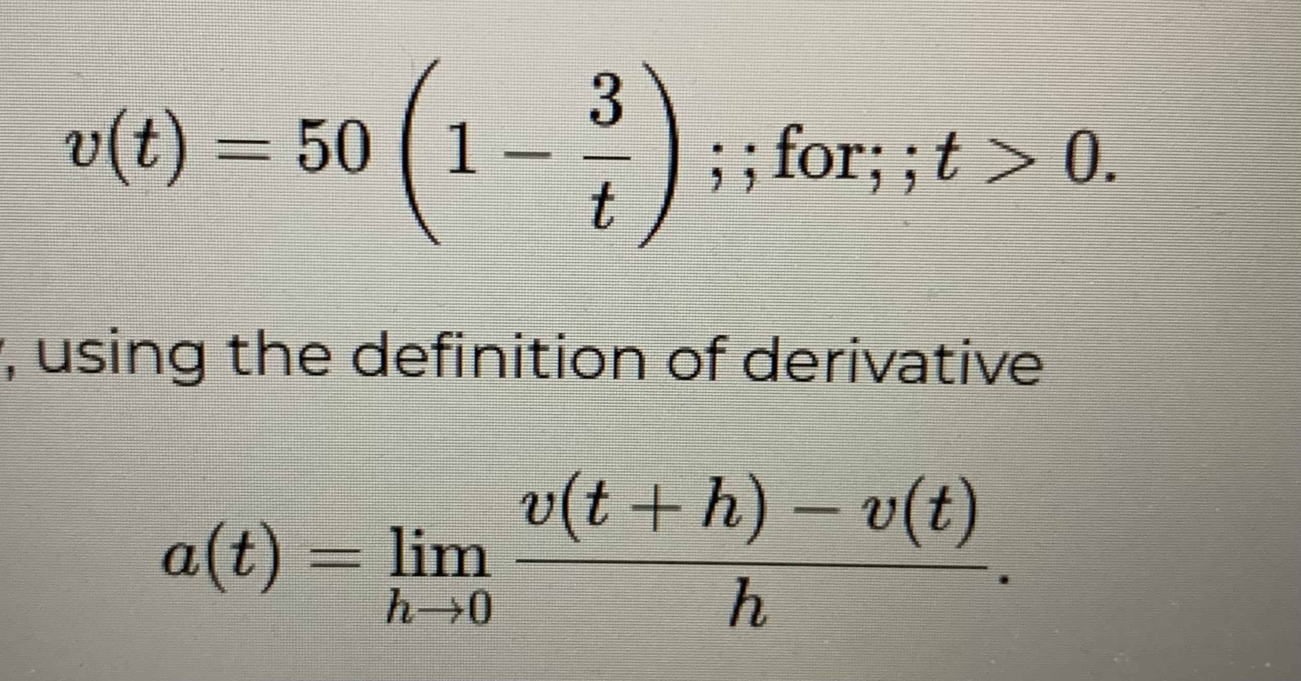 Solved Find The Derivative Acceleration Of The 1959
