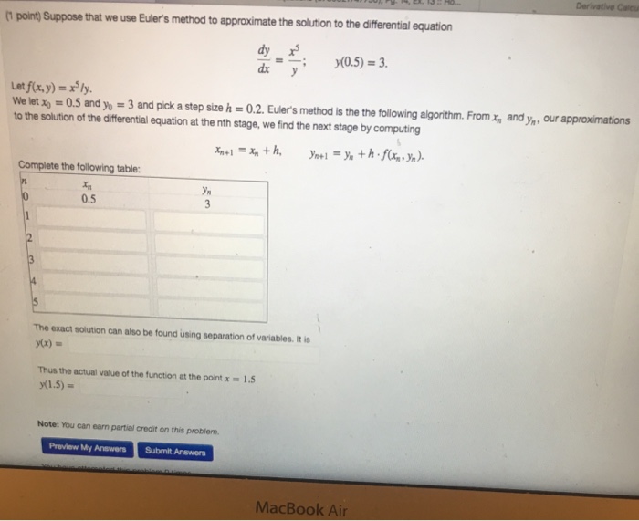 Solved Suppose That We Use Eulers Method To Approximate The