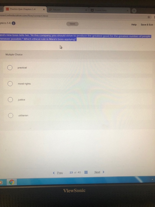Solved Practice Quir Chapters 1-4x pters 14 Help Save& Exit | Chegg.com