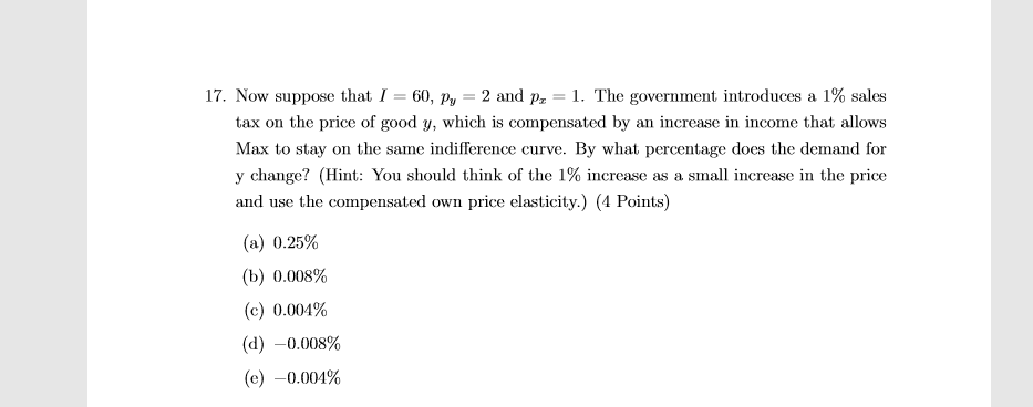 Solved Need help with Questions 16 and 17. To save time the | Chegg.com