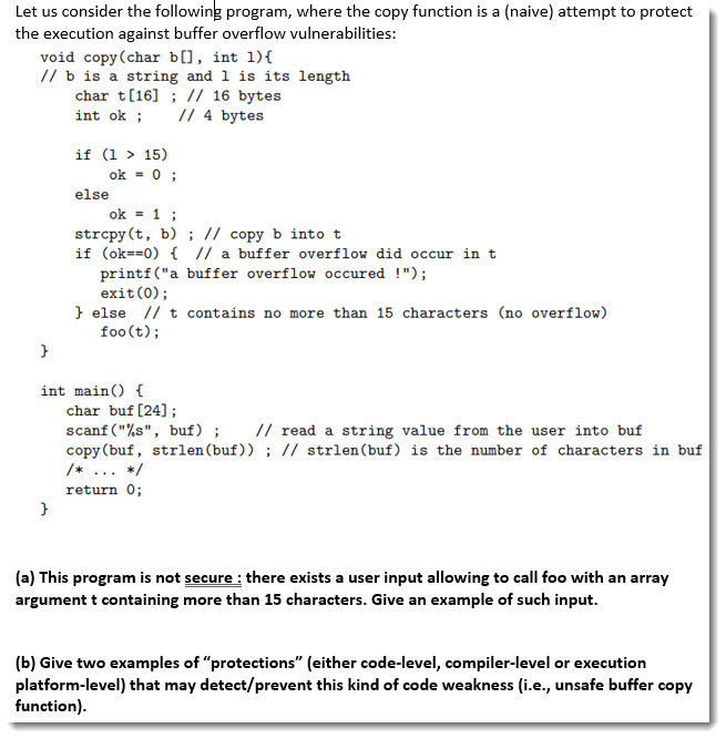 Solved Let us consider the following program, where the copy | Chegg.com