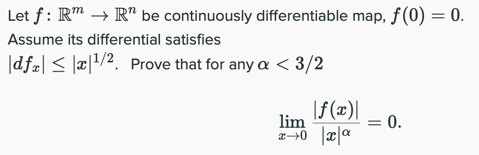 Solved Let f: RM → Rº be continuously differentiable map, | Chegg.com