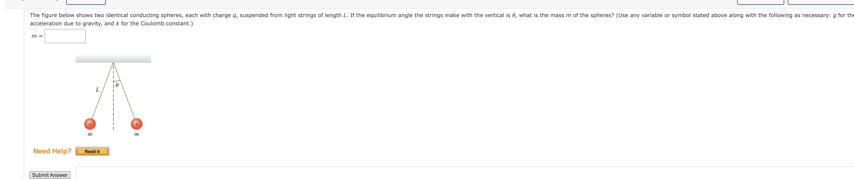 Solved acceleration due to gravity, and k ﻿for the Coulomb | Chegg.com