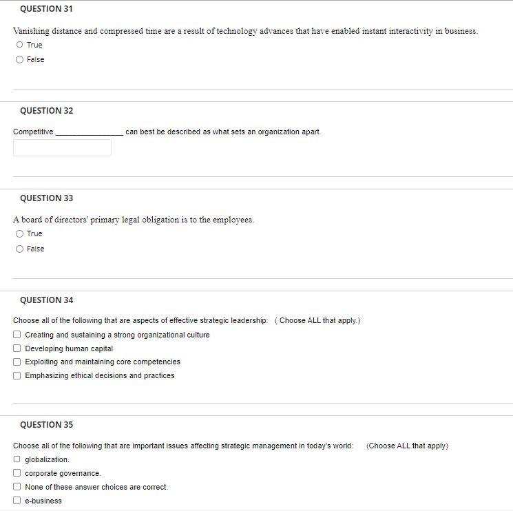 Solved Competitive advantage is obtained by possessing | Chegg.com