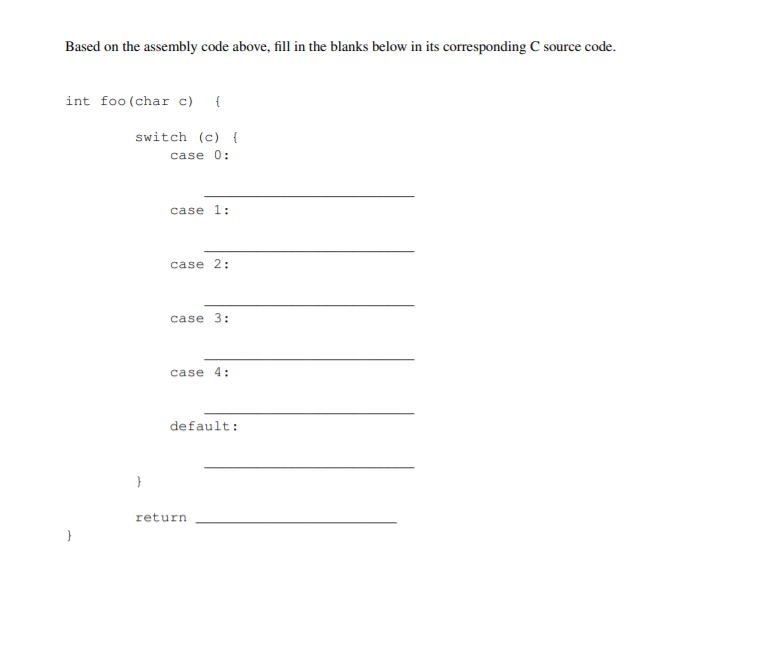 Solved Consider the following assembly code for a function | Chegg.com