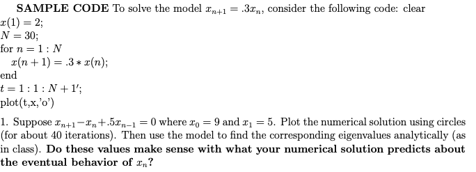 Solved I did the coding but need to know if the values make | Chegg.com