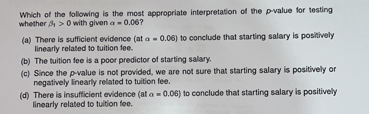 Solved 28. The table below shows partial data set used in a | Chegg.com