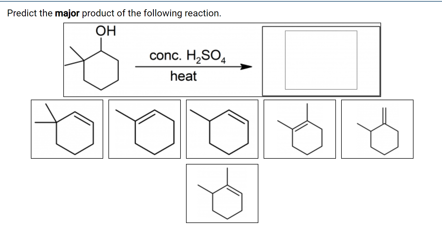 Solved Predict the major product of the following reaction. | Chegg.com