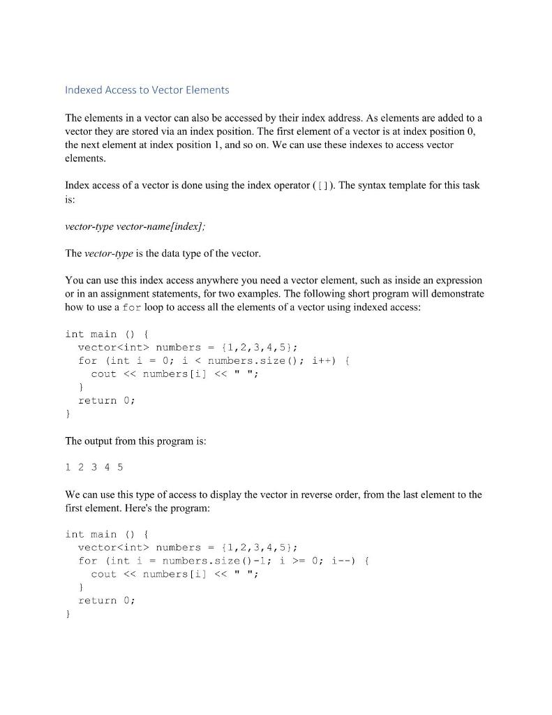 Solved this is C++ .. read the text and look at the examples | Chegg.com