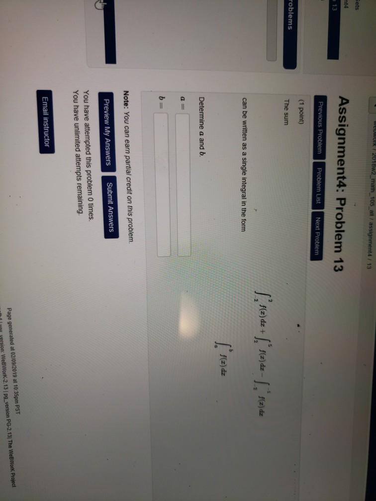 Solved BPR 7 2818w2 math 105 all assignmenta / 13 nt4 | Chegg.com