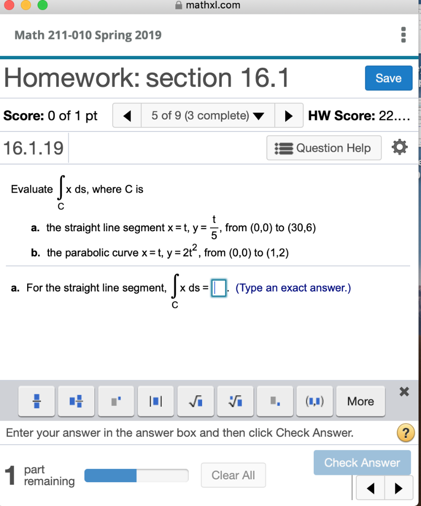 Solved mathxl.com Math 211-010 Spring 2019 Homework:section | Chegg.com