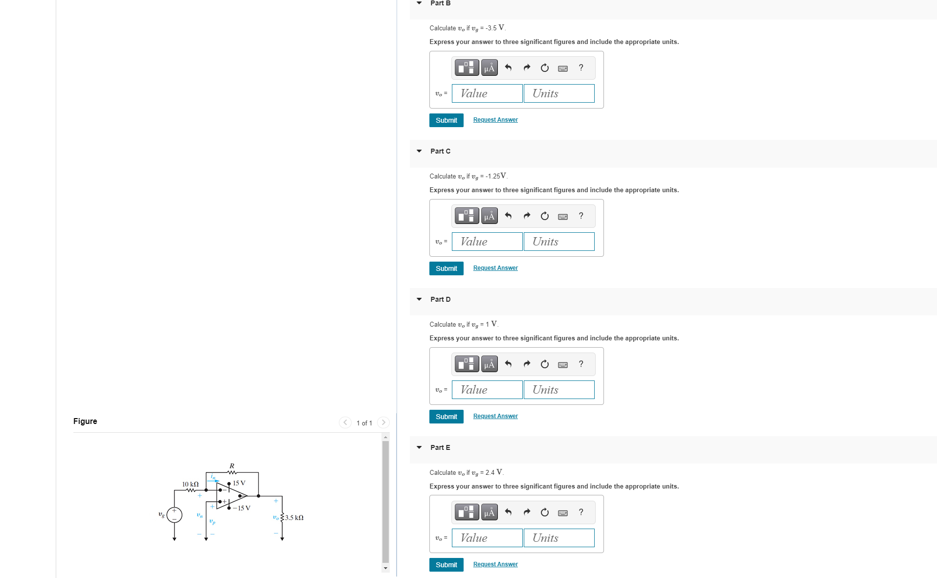 Solved Ideal op amp R=40k ohms | Chegg.com