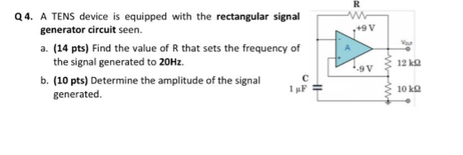 Solved Q 4. ﻿A TENS device is equipped with the rectangular | Chegg.com