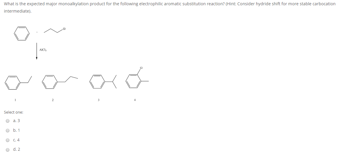 Solved What is the expected major monoalkylation product for | Chegg.com