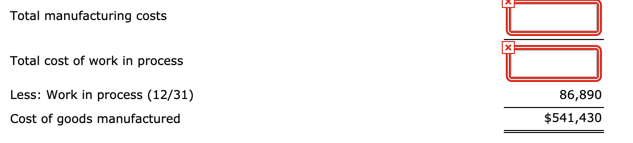 Solved An incomplete cost of goods manufactured schedule is | Chegg.com