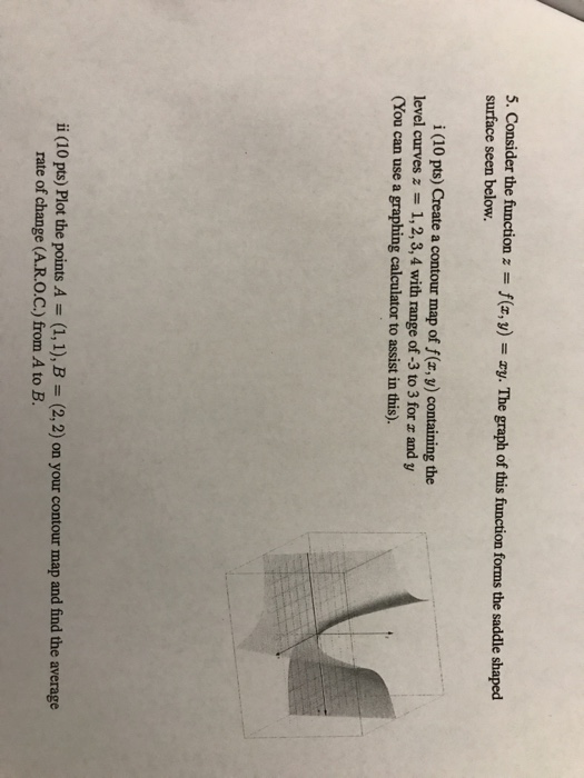 Solved Consider the function z = f(x, y) = xy. The graph of | Chegg.com