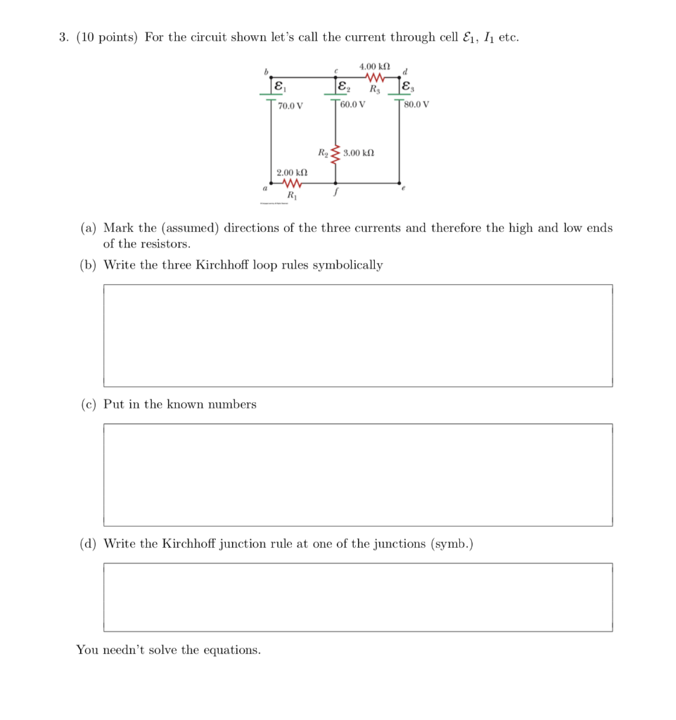 Solved 3. (10 points) For the circuit shown let's call the | Chegg.com