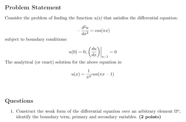 Solved Problem Statement Consider the problem of finding the | Chegg.com