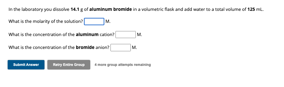 Solved In the laboratory you dissolve 14.1 g of aluminum | Chegg.com