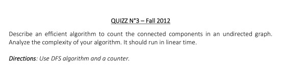 Solved QUIZZ Nº3 - Fall 2012 Describe an efficient algorithm | Chegg.com