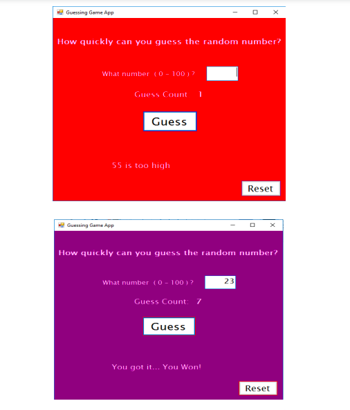 Solved Create the higher/lower number guessing game using a | Chegg.com