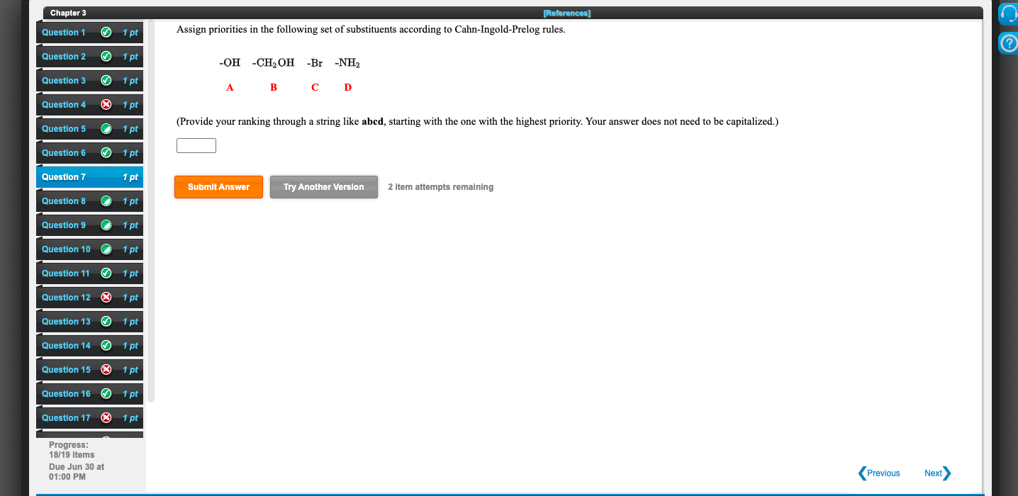 Solved Chapter 3 (References) Assign priorities in the | Chegg.com