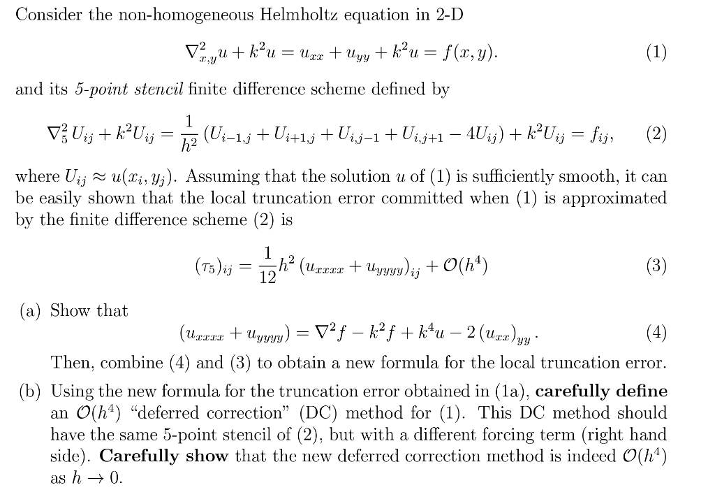 Solved Consider the non-homogeneous Helmholtz equation in | Chegg.com